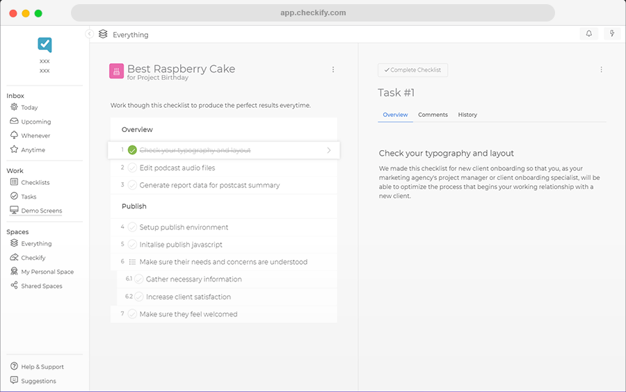 Checklist • Checkify